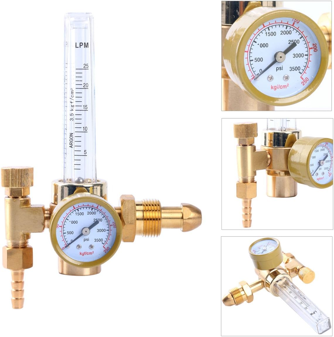 8MILELAKE Argon CO2 Mig Tig Flow Meter Regulator Welding Flowmeter ...