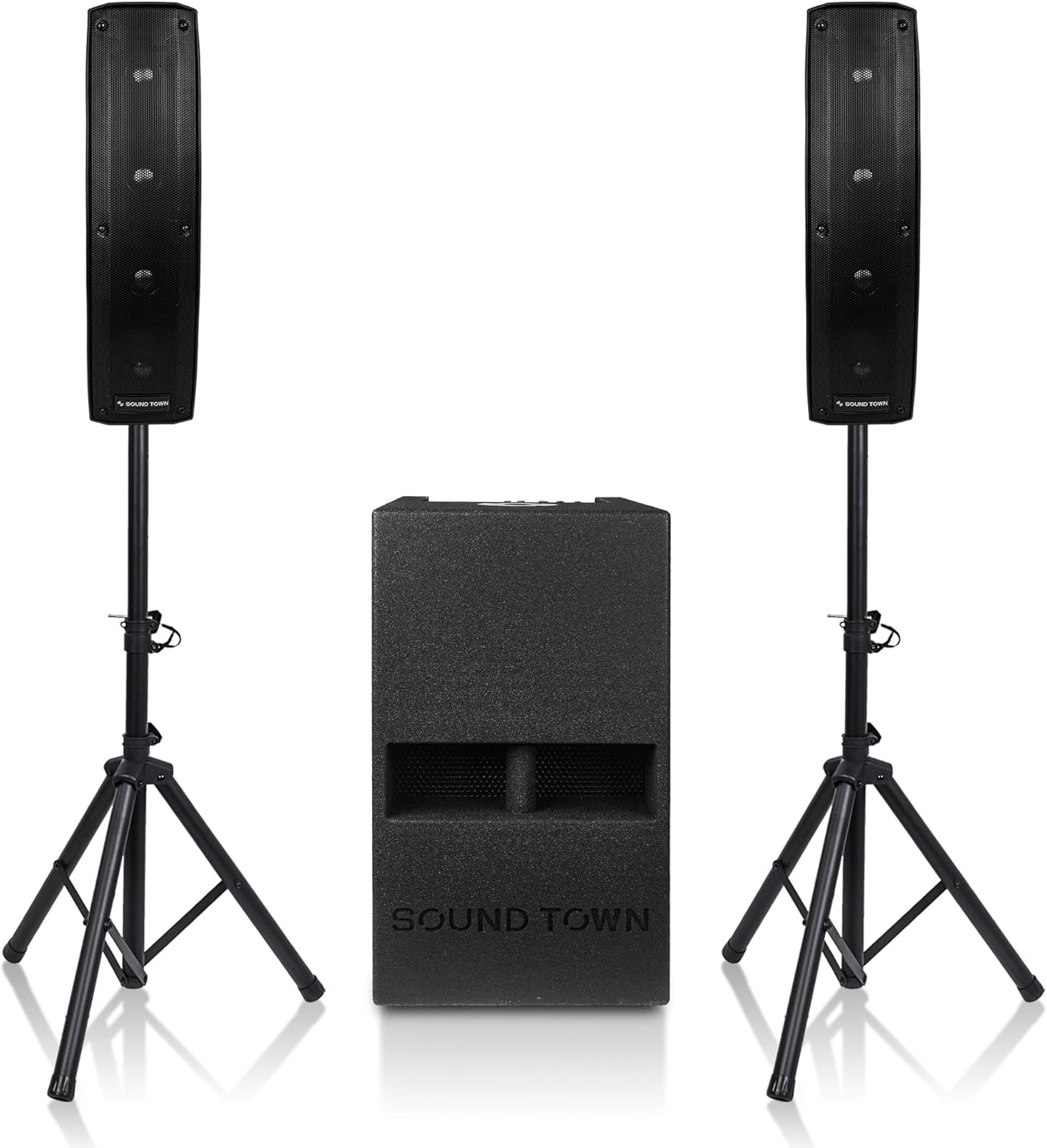 Amazon.com: Sound Town Subwoofer and Line Array Column Speaker System ...