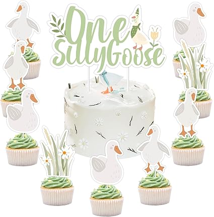 Amazon.com: Silly Goose Party Decorations Green, 25PCS One Silly Goose ...
