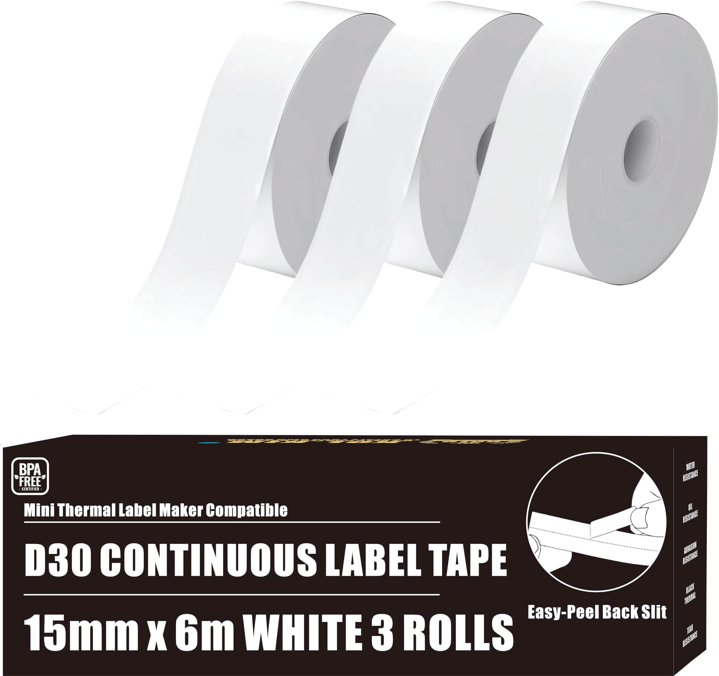 Amazon.com: D30 Labels, Thermal Label Paper Replacement for Phomemo D30 ...