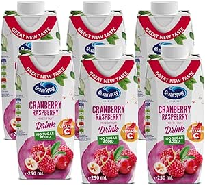 Ocean Spray Cran Raspberry 4x6x250ml NSA : Buy Online at Best Price in ...
