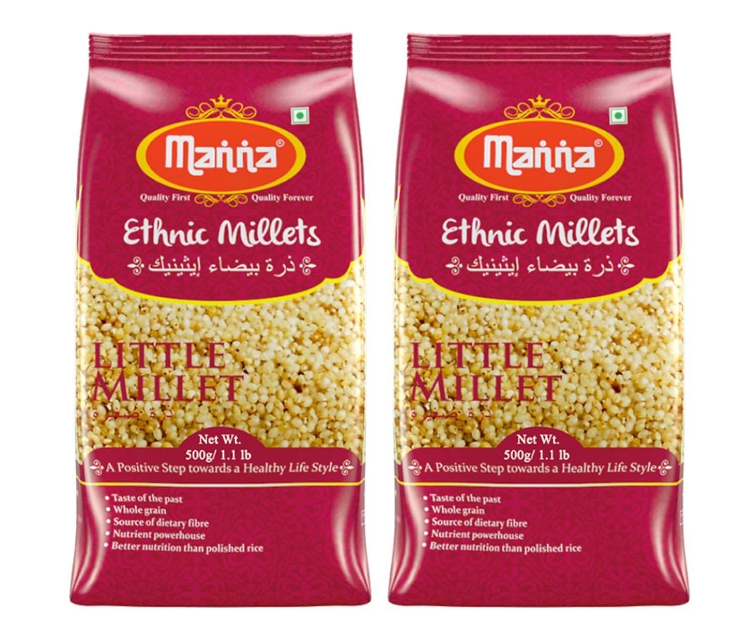 Manna Little Millet 1Kg Unpolished, Certified Low GI, Glycemix Index ...
