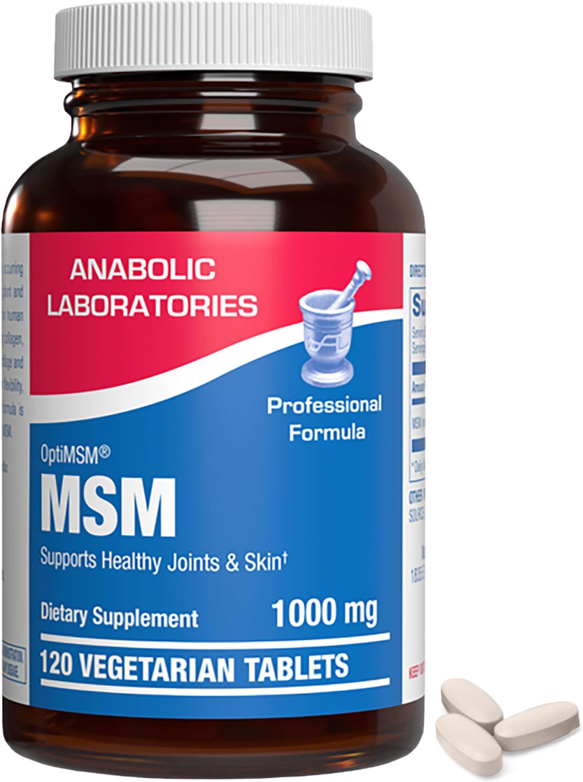 Amazon.com: Anabolic Laboratories MSM Tablets 1000mg - 120 Vegetarian ...