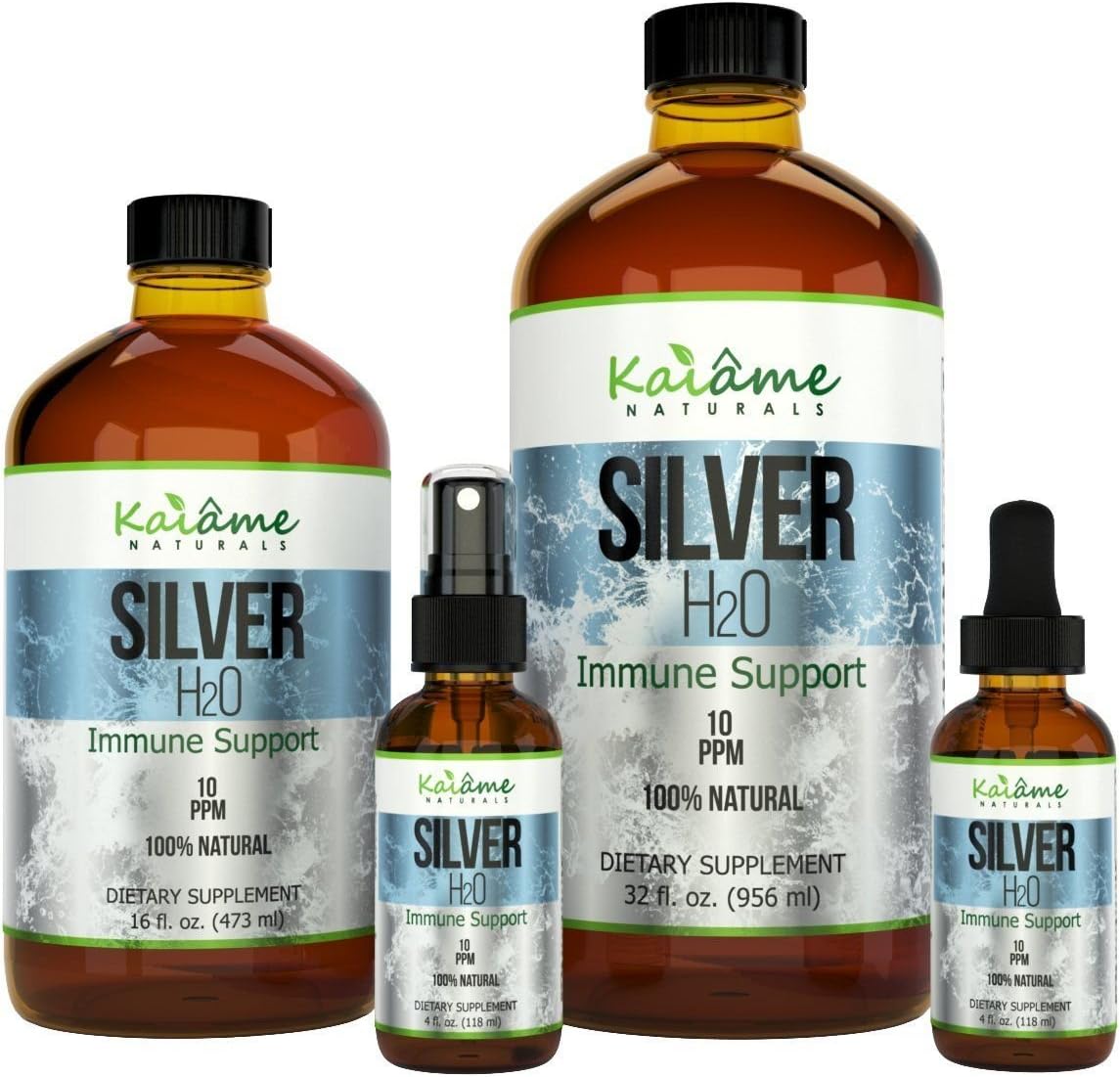 Amazon.com: Kaiame Naturals Colloidal Silver, Ionic Silver Solution, 10 ...