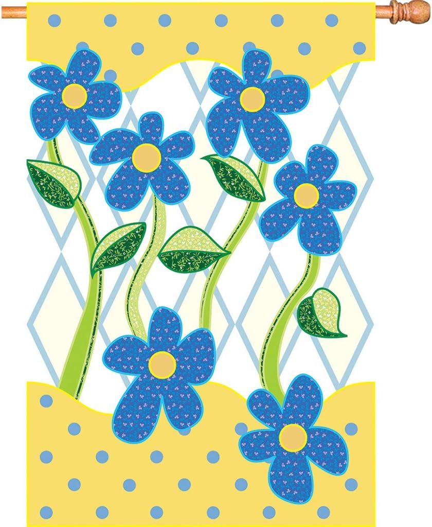 Amazon.com : Premier Kites 52157 House Brilliance Flag, Country Flowers ...