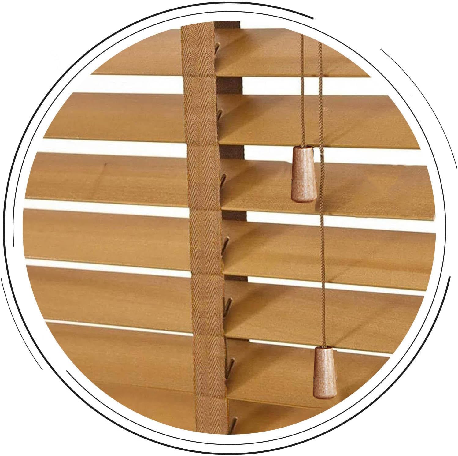 Amazon.co.jp: Venetian Blinds Wood - Horizontal Blinds, 50mm Slats ...