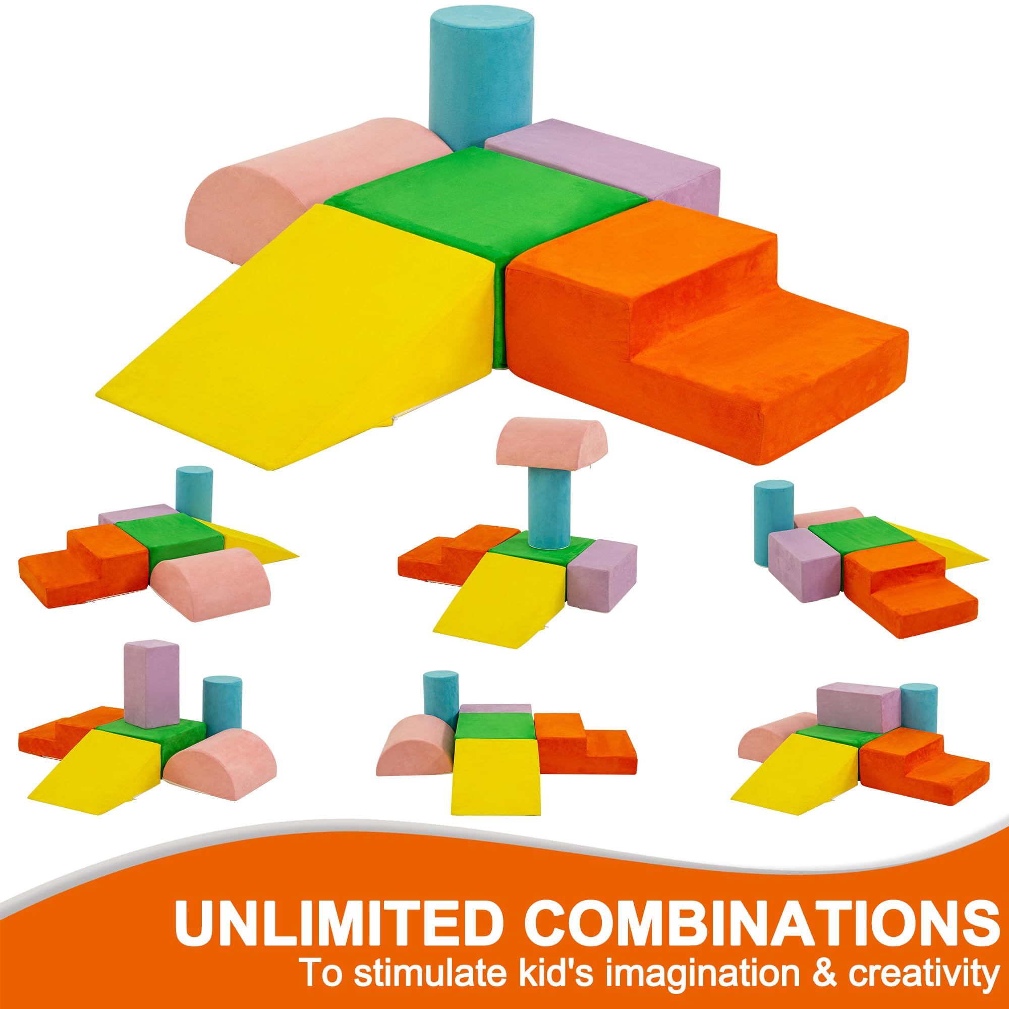 Snapklik.com : 6PCS Climb & Crawl Foam Block Play Set,Toddler Modular ...