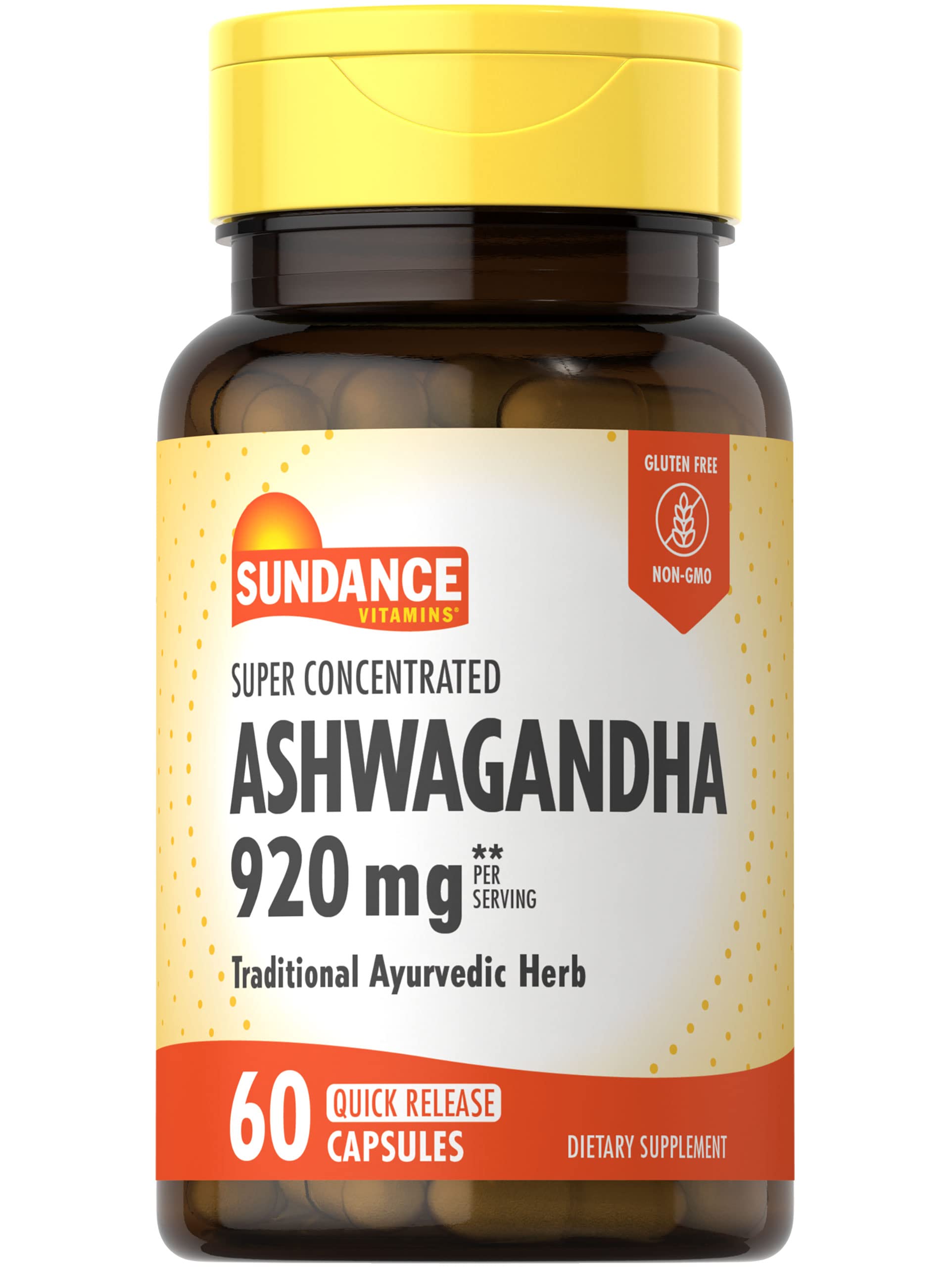 Amazon.com: Sundance Ashwagandha 920mg | 60 Capsules | Super ...