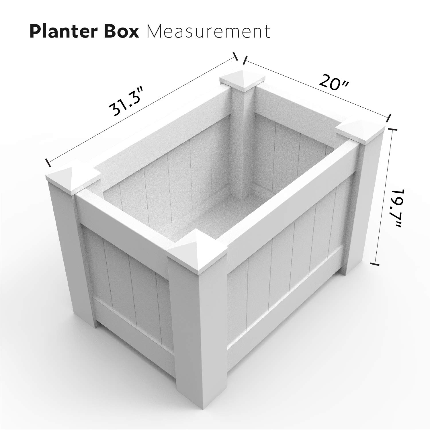 Snapklik.com : ECOOPTS 31"x20"x20" Raised Garden Bed Vinyl Planter Box ...