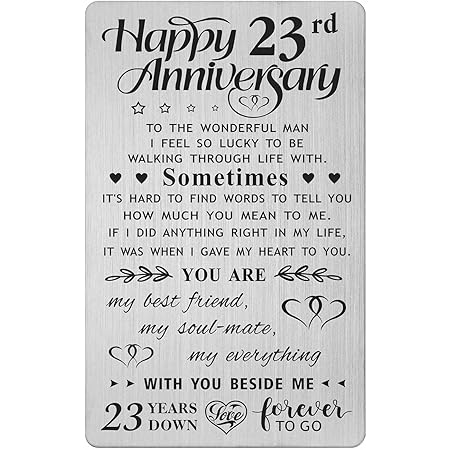 Huxters 23rd Anniversary Card – Here's a Toast – Funny Anniversary ...