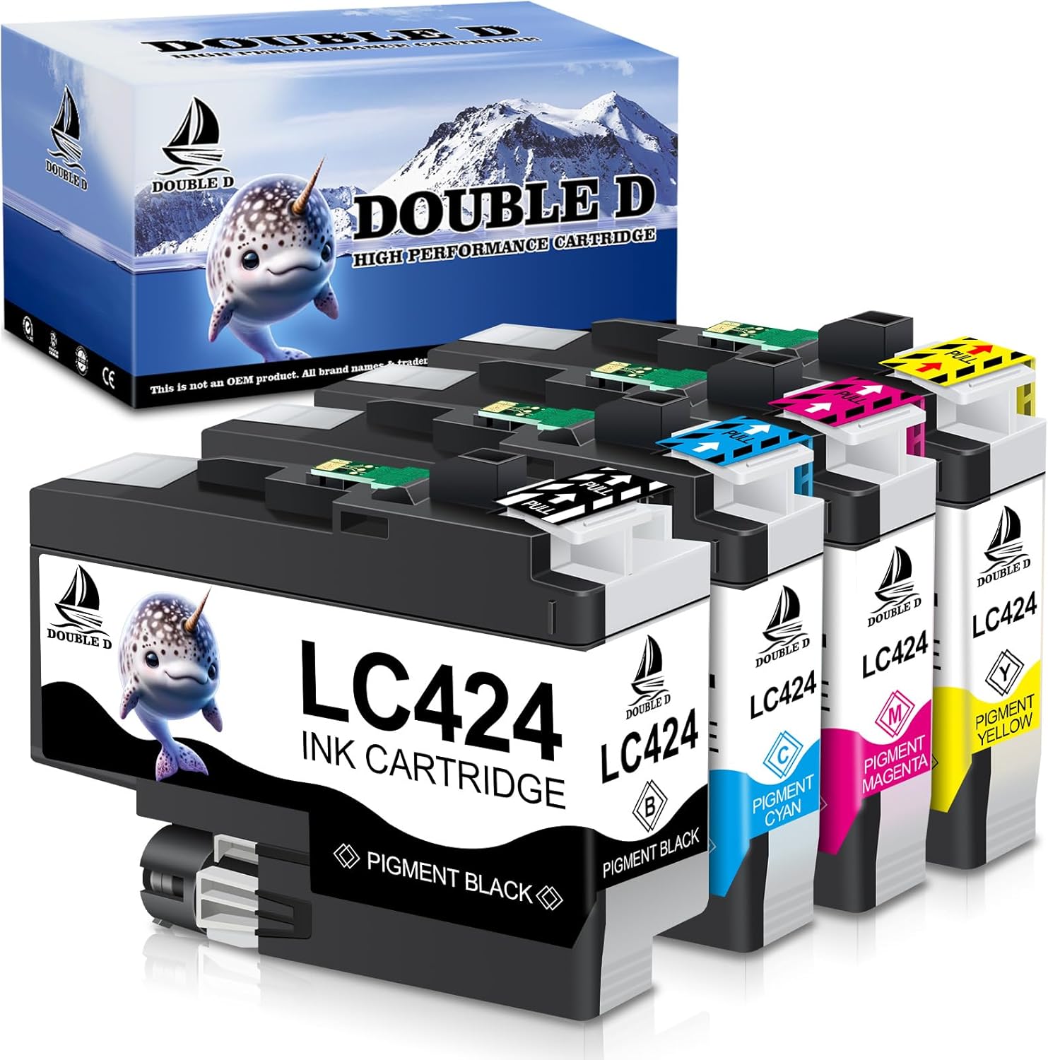 DOUBLE D LC424 Ink Cartridges Multipack for Brother LC424 LC424XL LC ...
