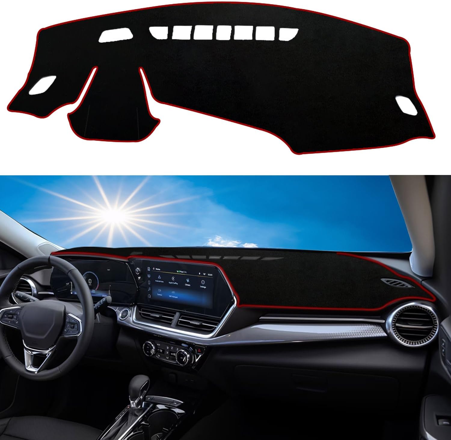 Amazon.com: Rifoda Dash Board Cover Fit for Chevrolet Chevy Trax 2024 Dashboard Cover Mat Non ...