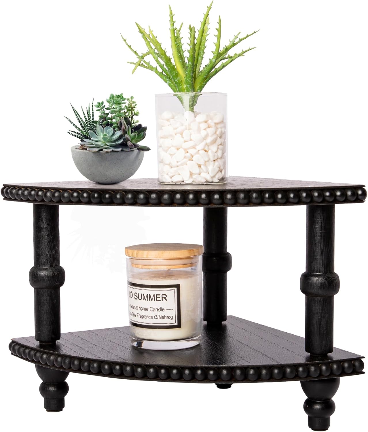 Amazon.com: Defined Deco Corner Pedestal Stand Rustic Decor Riser for ...