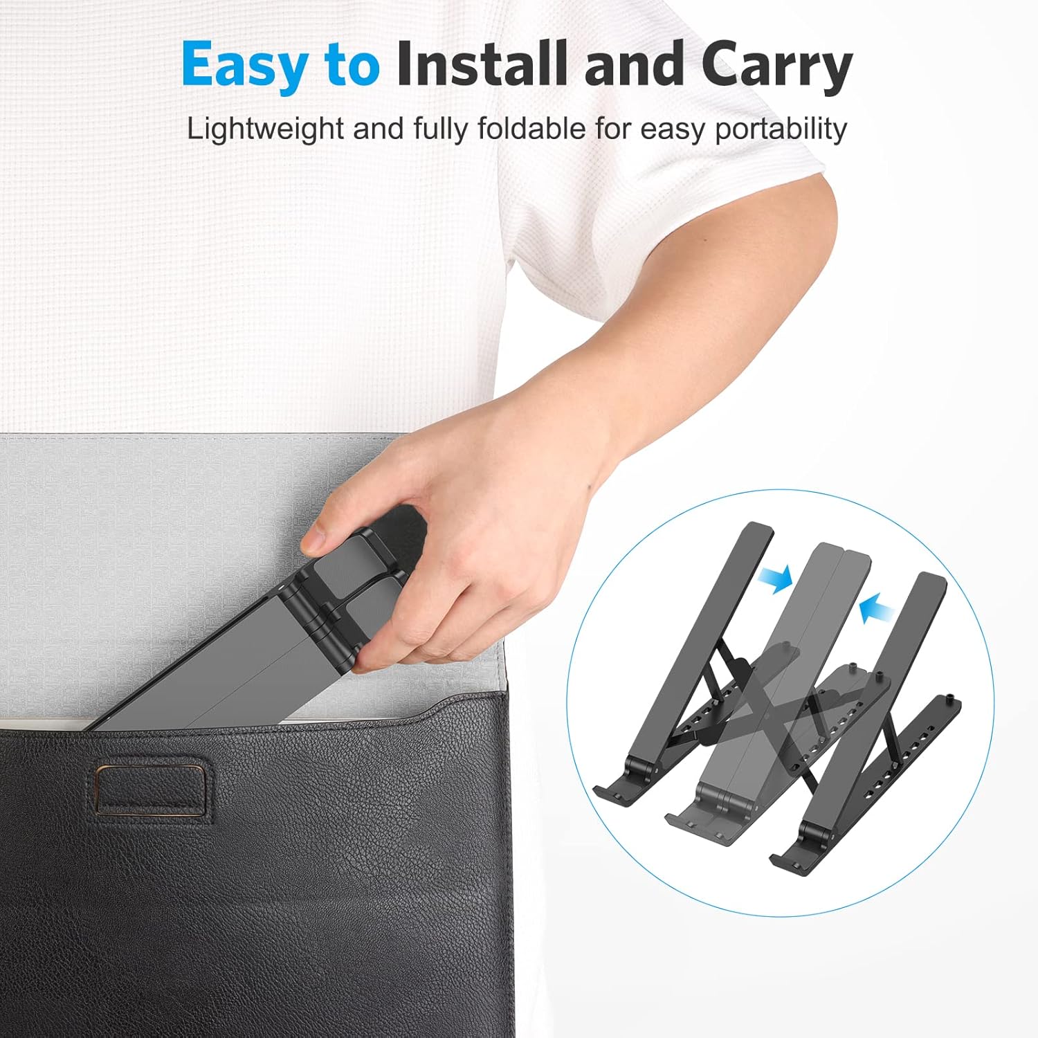 Buy Portable Laptop Stand, OMOTON Laptop Stand for Desk Ergonomic 7 ...