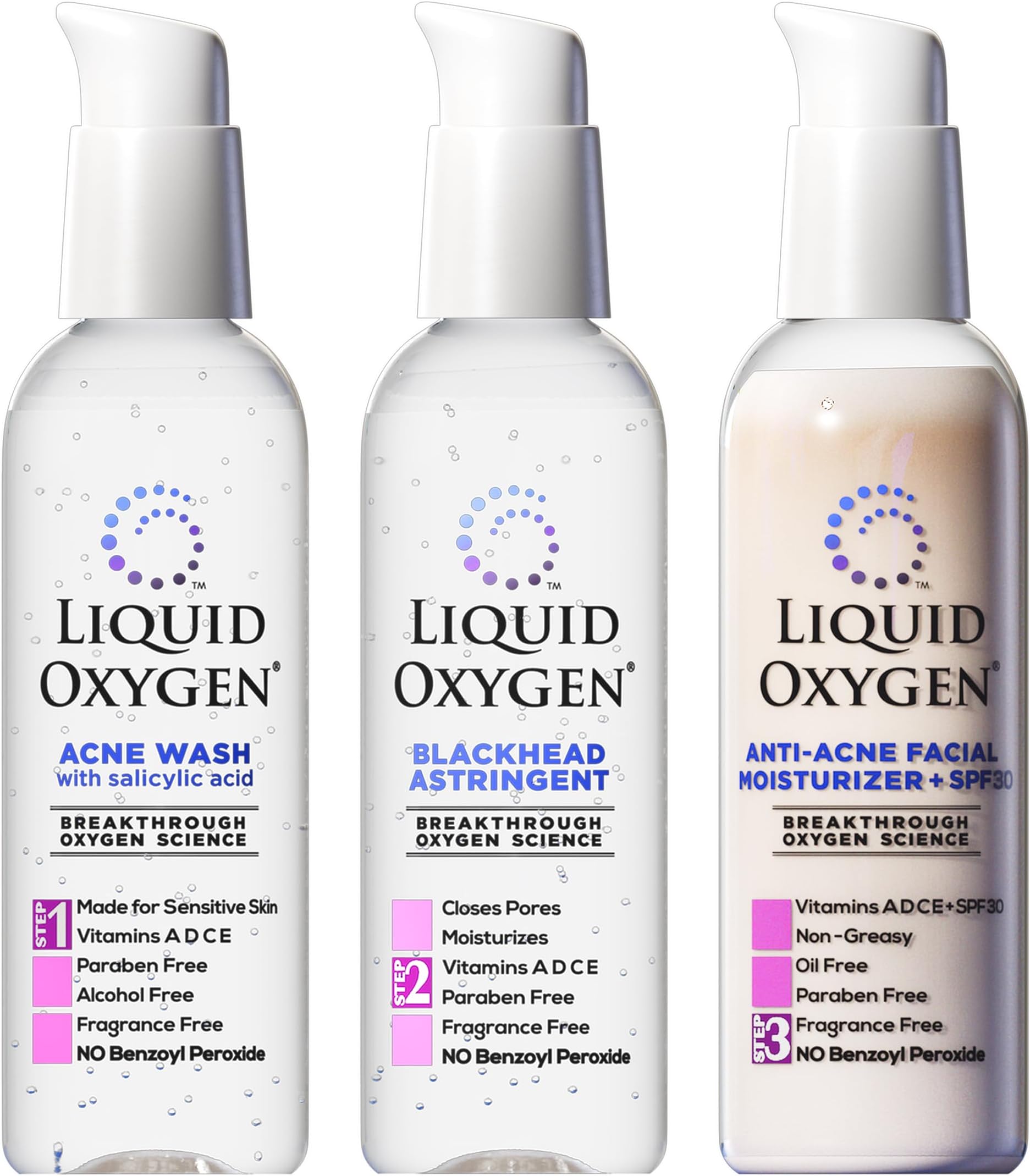 Amazon.com: Liquid Oxygen Acne Treatment System for Acne-Prone Skin ...