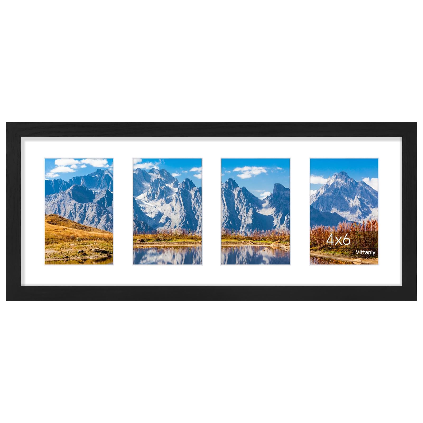 Amazon.com - Vittanly 8x20 Collage Picture Frame, Displays 4Pcs 4x6 ...
