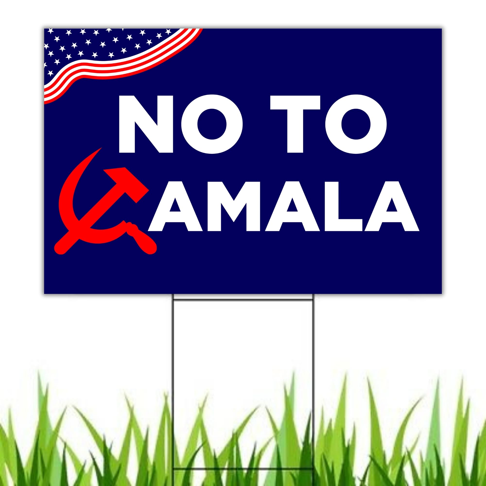 Amazon.com : No To Communist Harris 2024 Yard Sign | 12" x 18" Anti ...
