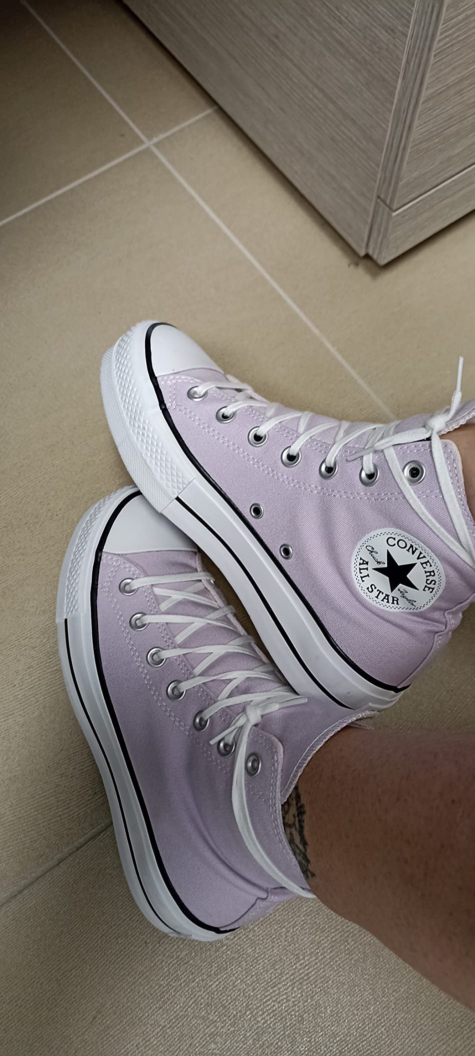 Converse Chucks Plateau Nero 560845C Chuck Taylor all Star Lift - Hi Nero Bianco Bianco ...