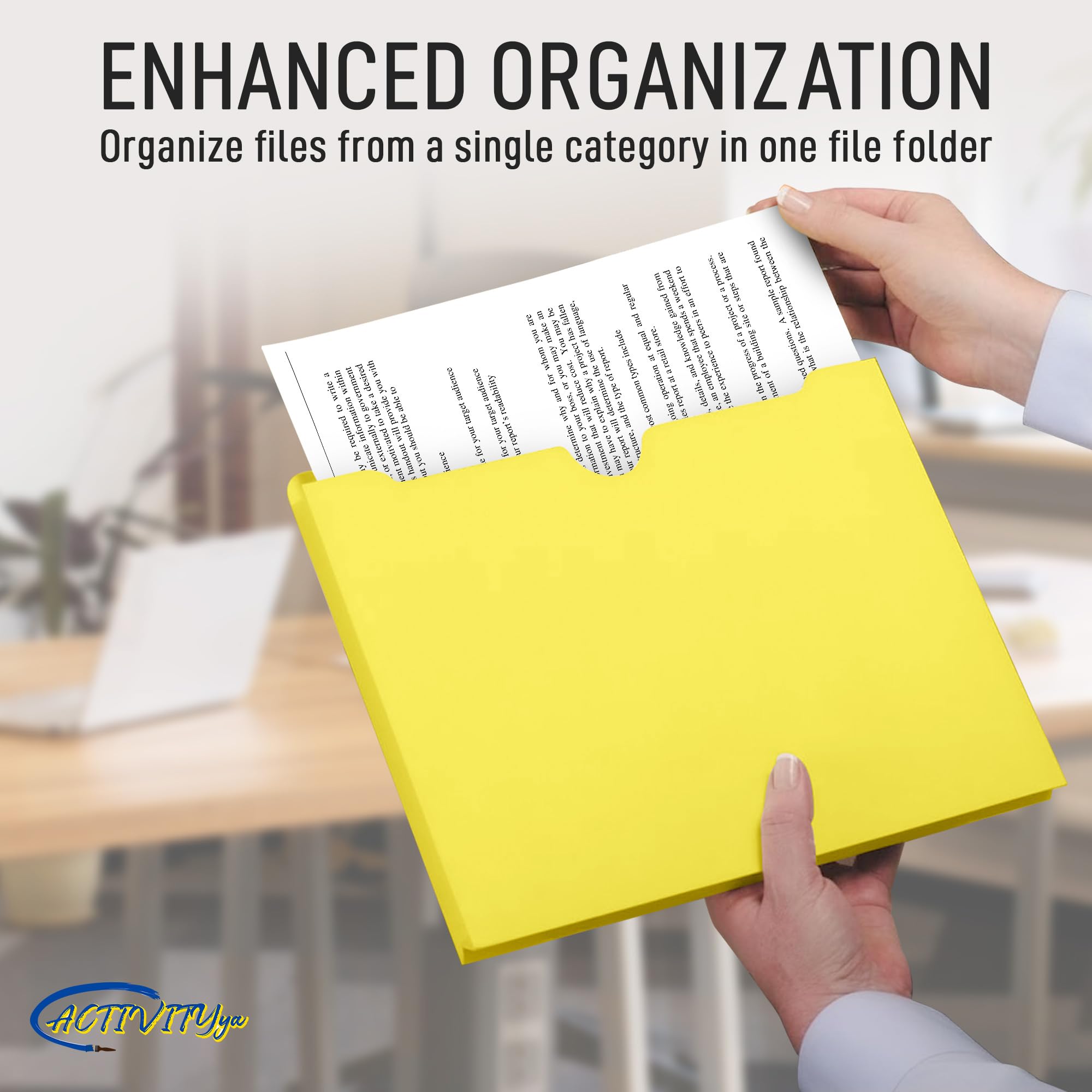 Snapklik.com : Yellow File Jackets, 1 Inch Expansion, Letter Size ...