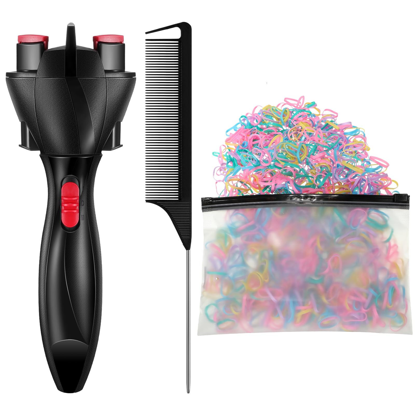 Amazon.com : Automatic Hair Twister and Braider with 800 Mini Rubber ...