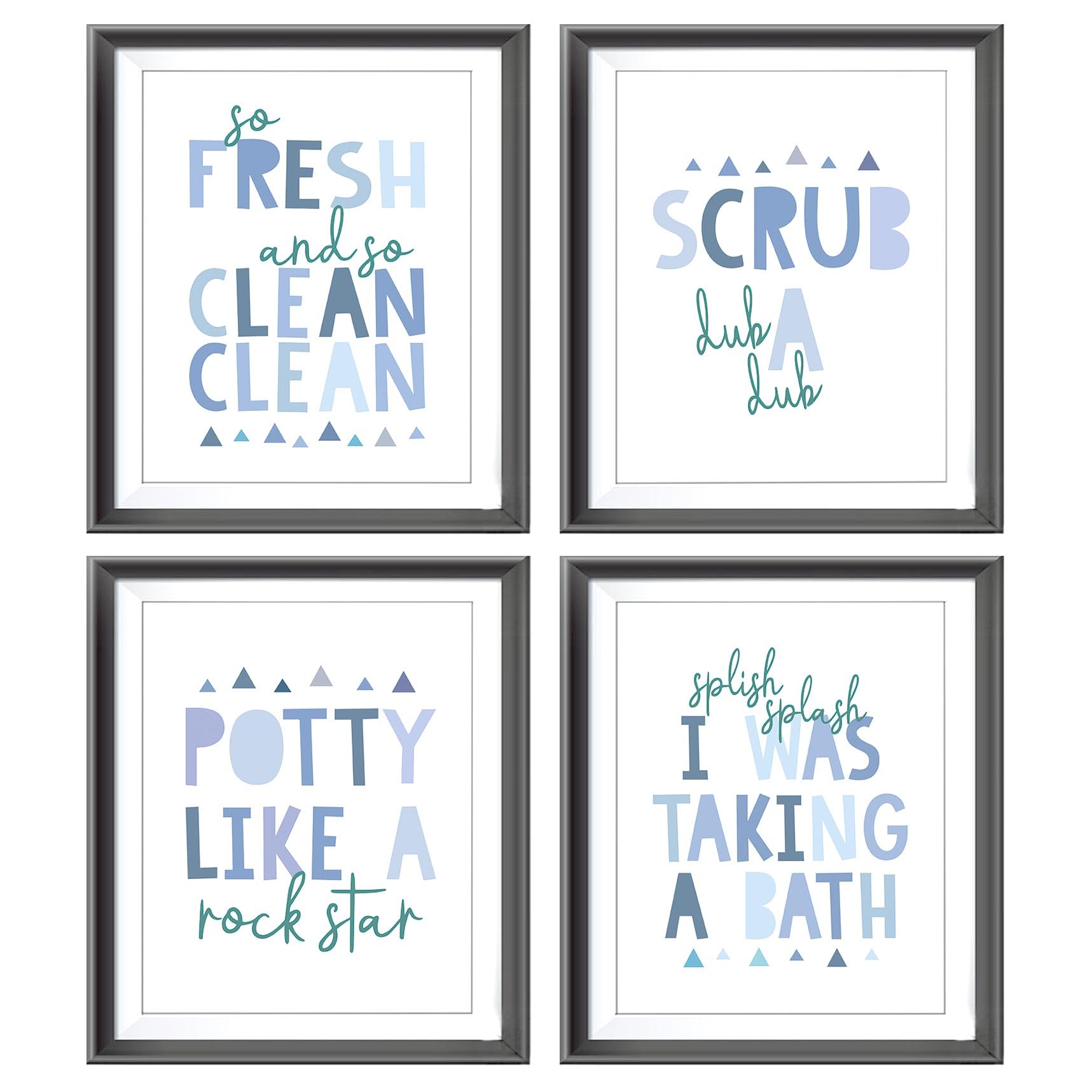 Amazon.com: So Fresh and Clean Colorful Bathroom Art Poster Prints for ...