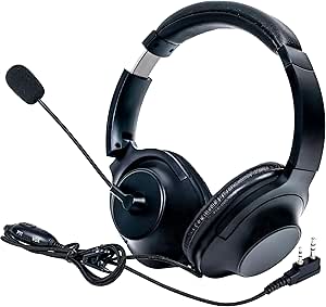 Amazon.com: SAMCOM Over Ear Radio Earpiece with Boom Mic,Walkie Talkie ...