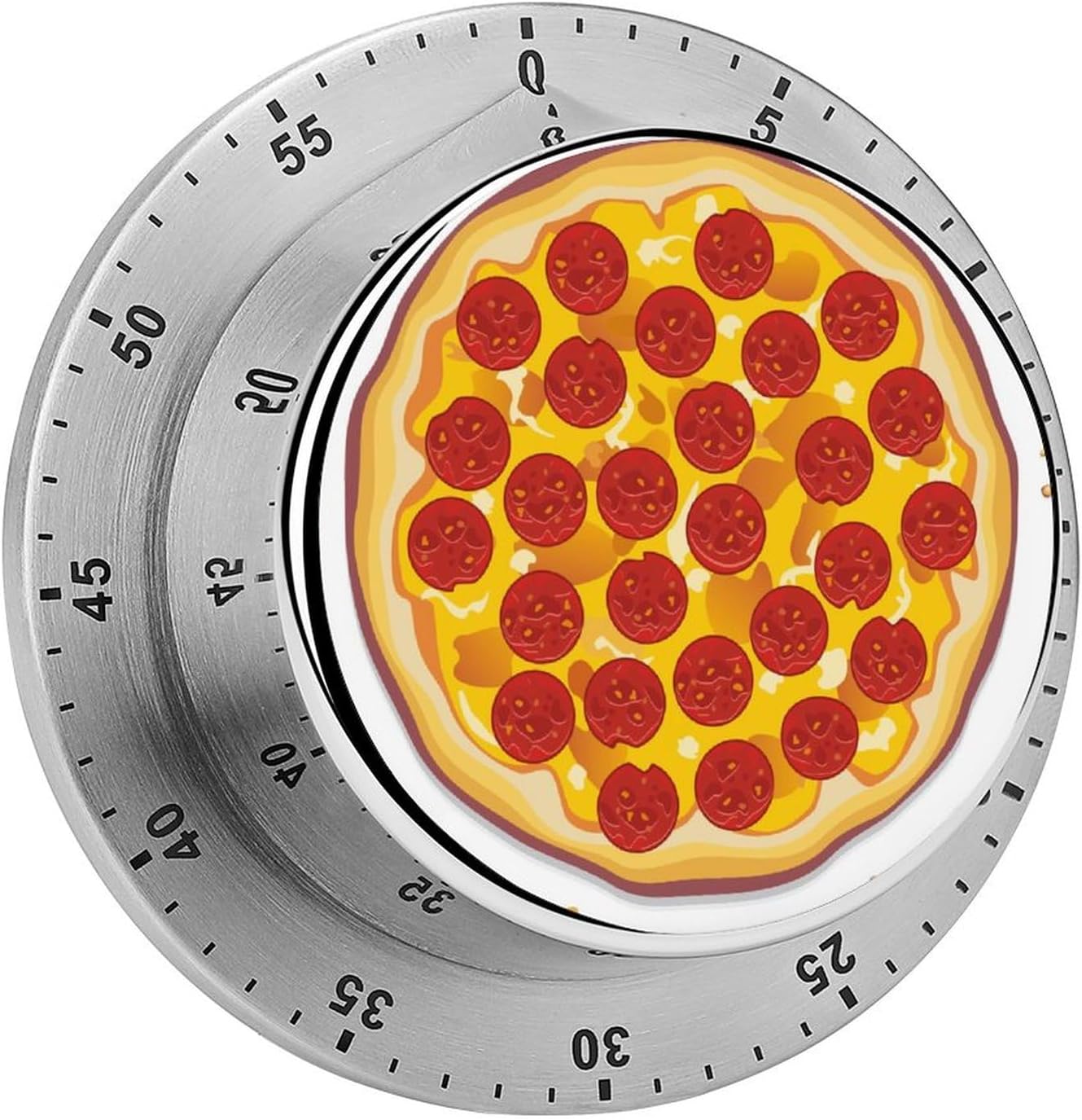 Kitchen Timer Pizza Mechanical Magnetic Stainless Steel For Cooking ...