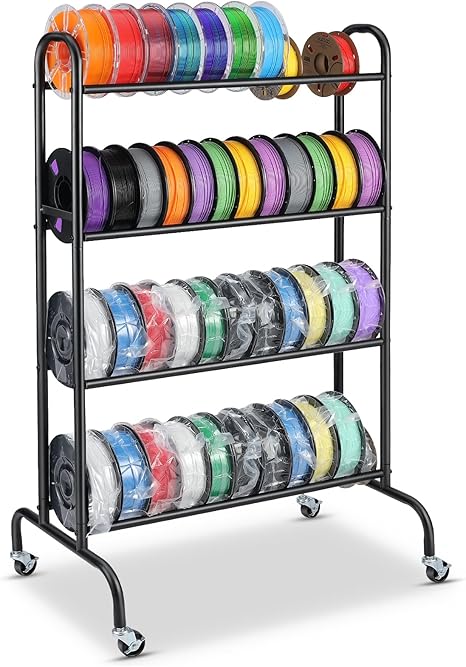 Amazon.com: AHOWPD 3D Printer Filament Storage Rack - 4 Tier Heavy Duty ...