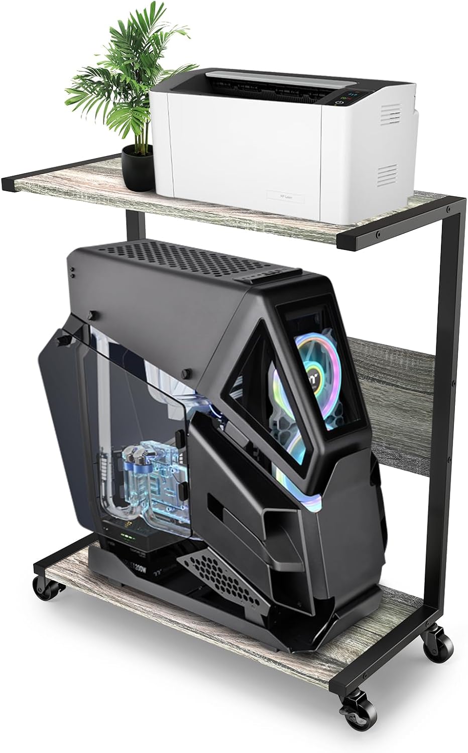 Amazon.com: 360Tronics Computer Tower Stand, C-Shape 2-Tier Full-Tower ...