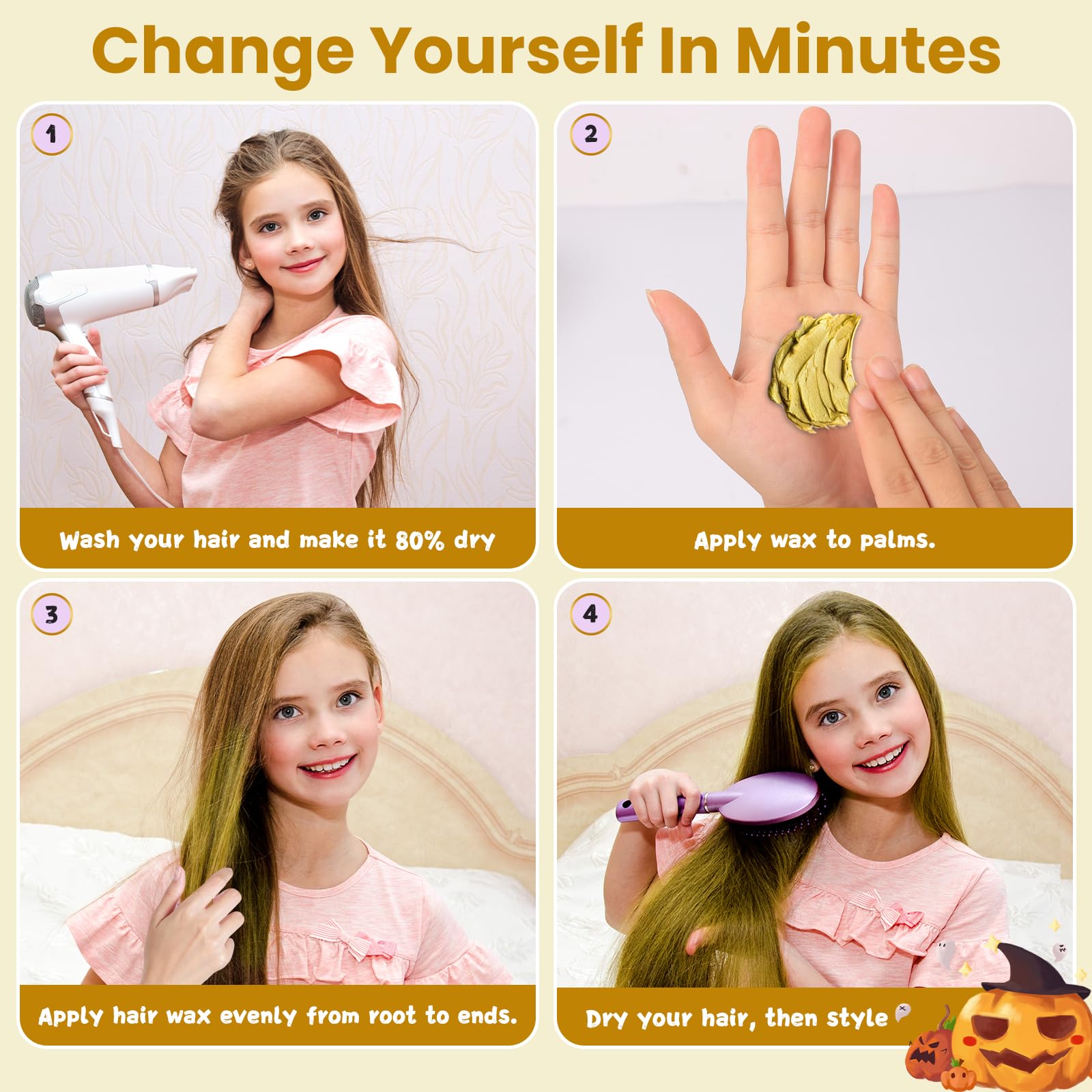 Snapklik.com : Temporary Gold Hair Color Wax For Kids, Blonde Colored ...