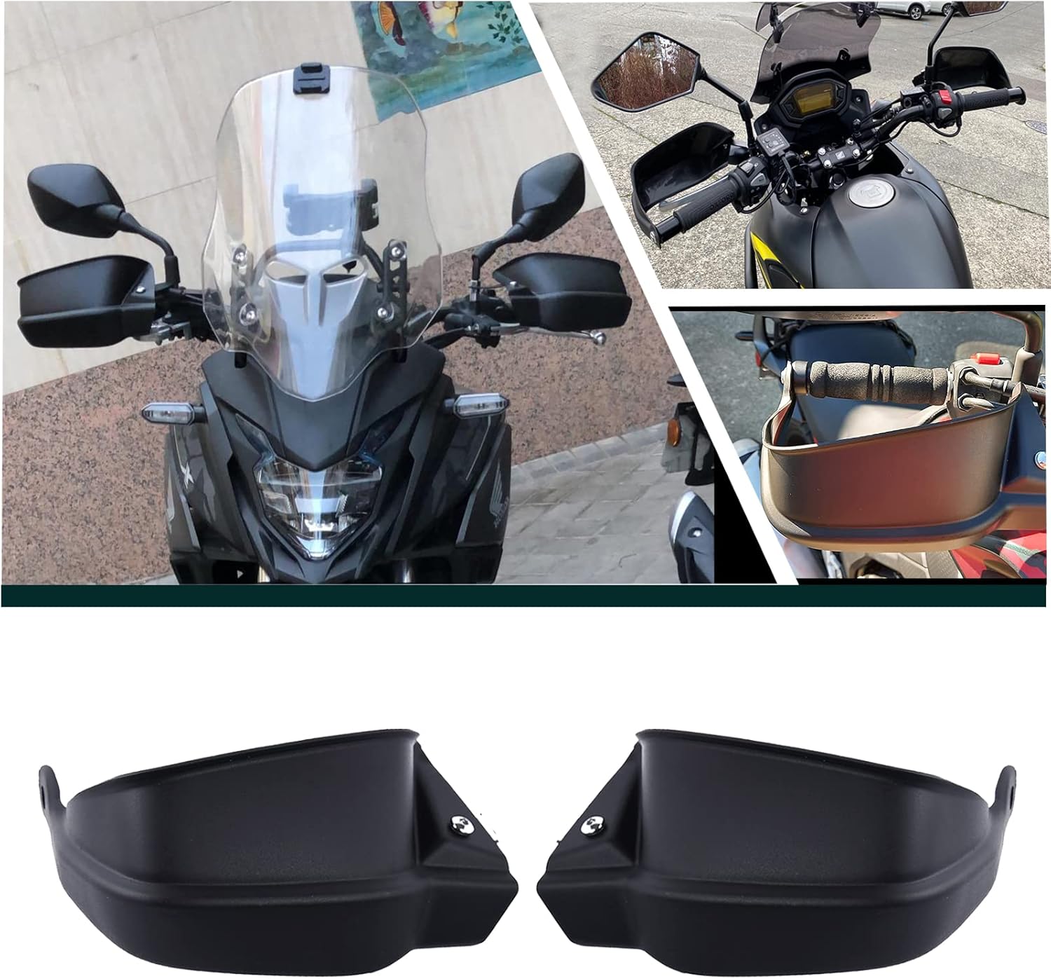 Amazon.com: TAZGANTAX Black Motorcycle Handguard Hand Guard Wind Cold ...