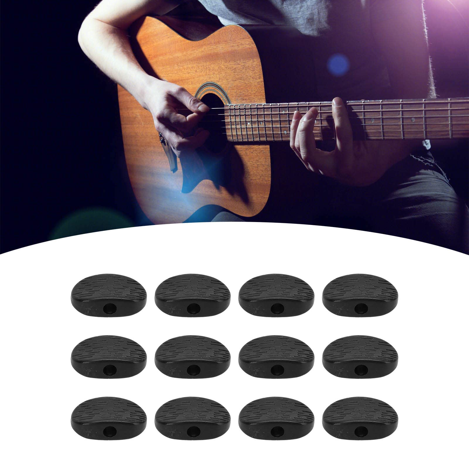 Snapklik.com : Tuning Peg Button, 12Pcs Plastic Guitar Tuner Machine ...