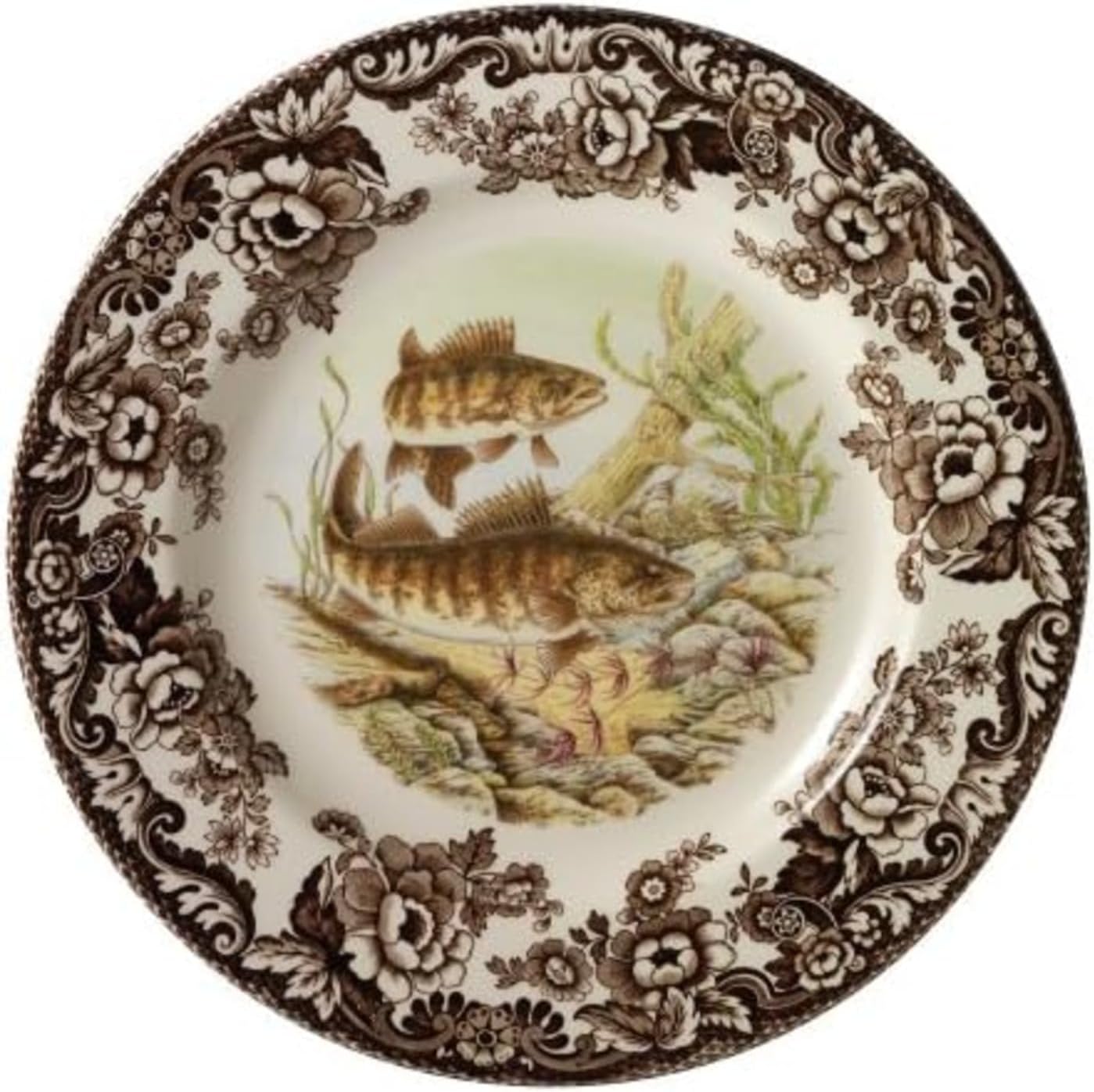 Amazon.com | Spode Woodland Dinner Plate, Fish | 10.5 Inch | Hunting ...