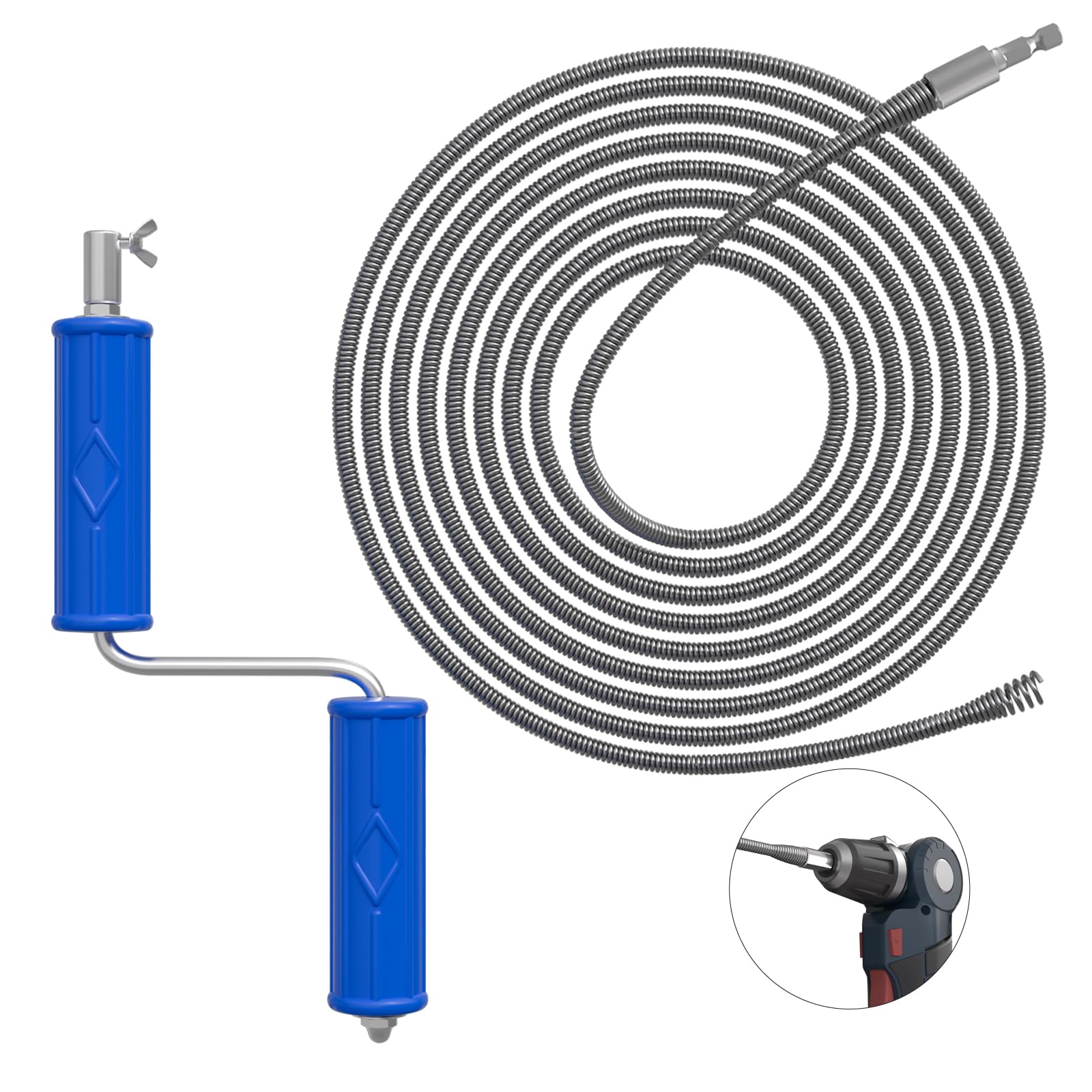 Drain Unblocker Tools 10m*6 mm Drain Snake Unblocker Flexible Plumbing ...