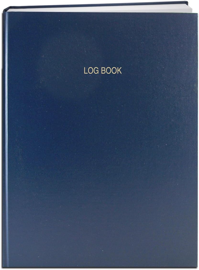 Amazon.com : BookFactory Blue 3 Column Log Book/Multipurpose Blue Log ...