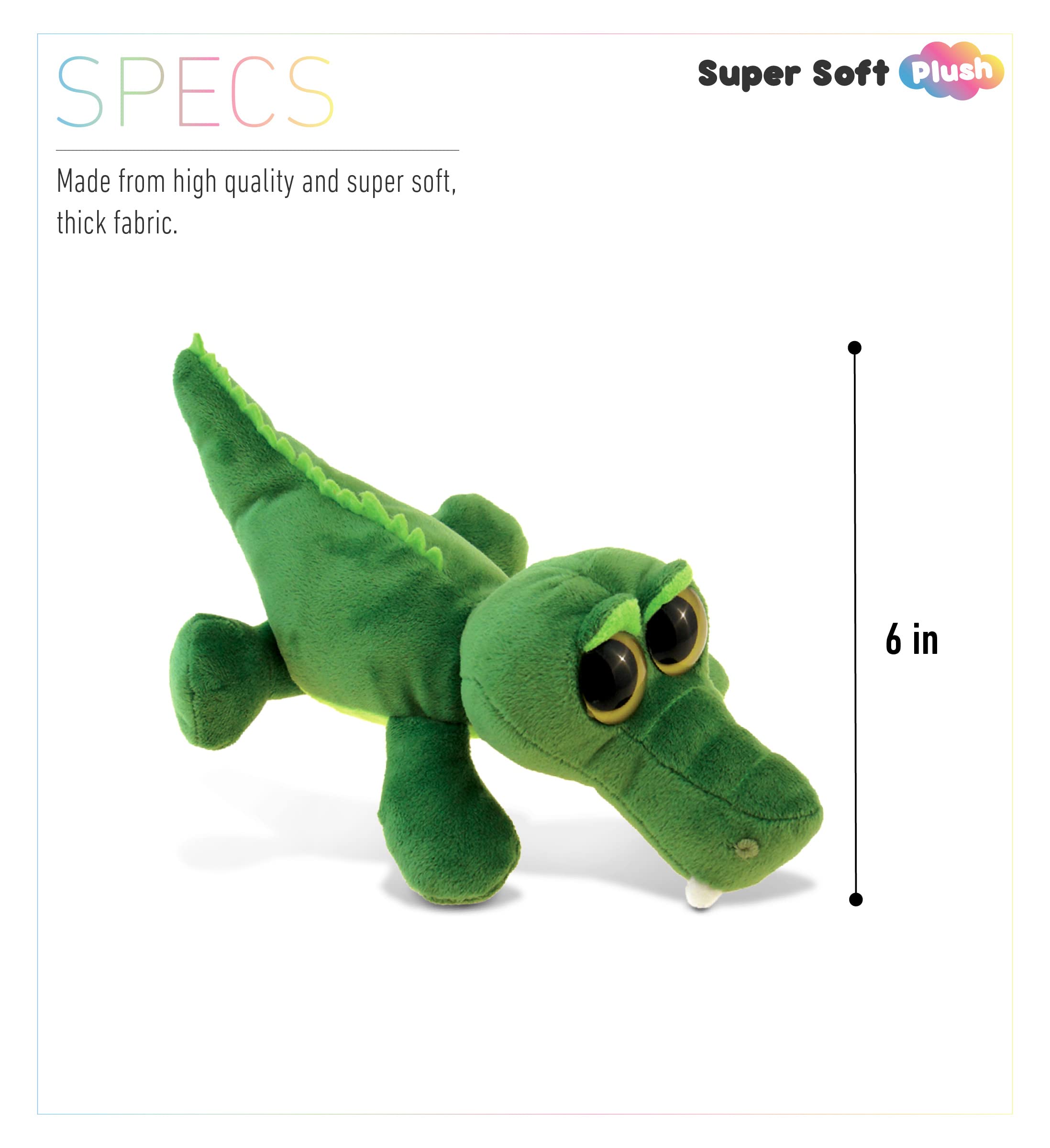 Buy DolliBu Plush Alligator Stuffed Animal - Soft Huggable Big Eyes ...