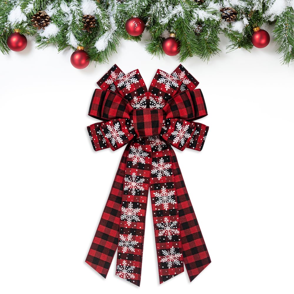 Amazon.com: Estivaux Large Christmas Bows for Wreath, Merry Christmas ...