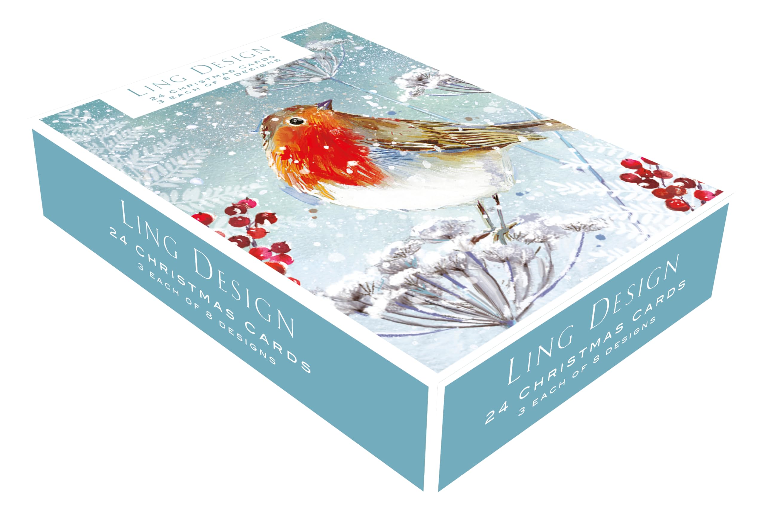 Box of 24 Christmas Wildlife Festive Assorted Christmas Cards Xmas Card ...