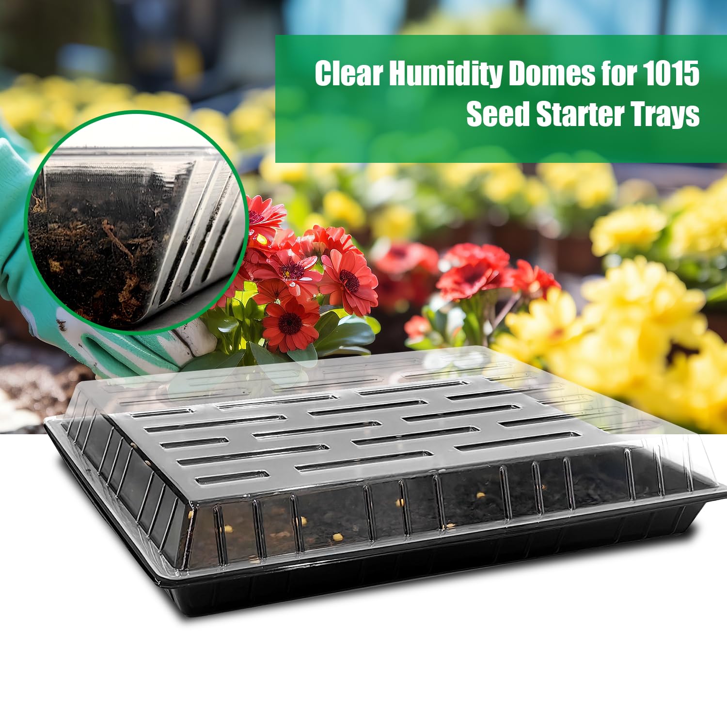 Snapklik.com : 10-Pack Clear Humidity Domes, Transparent Plastic Cover ...