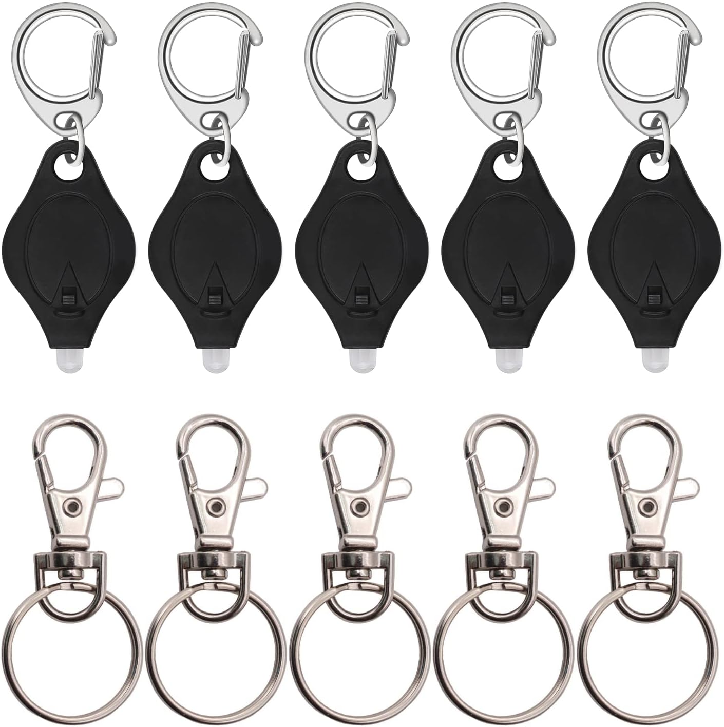 NINVVS 5 pcs Black Key Lights, with 5 pcs Metal Key Rings, Portable ...