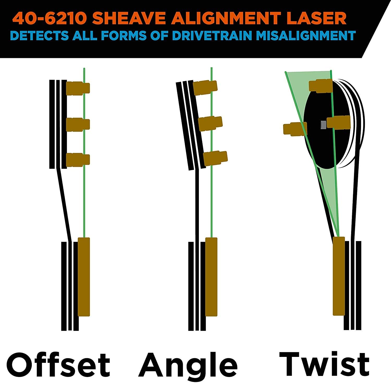 Snapklik.com : Johnson Level & Tool 40-6210 Magnetic Sheave Alignment Laser