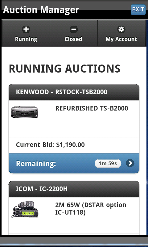 Icom Running Android