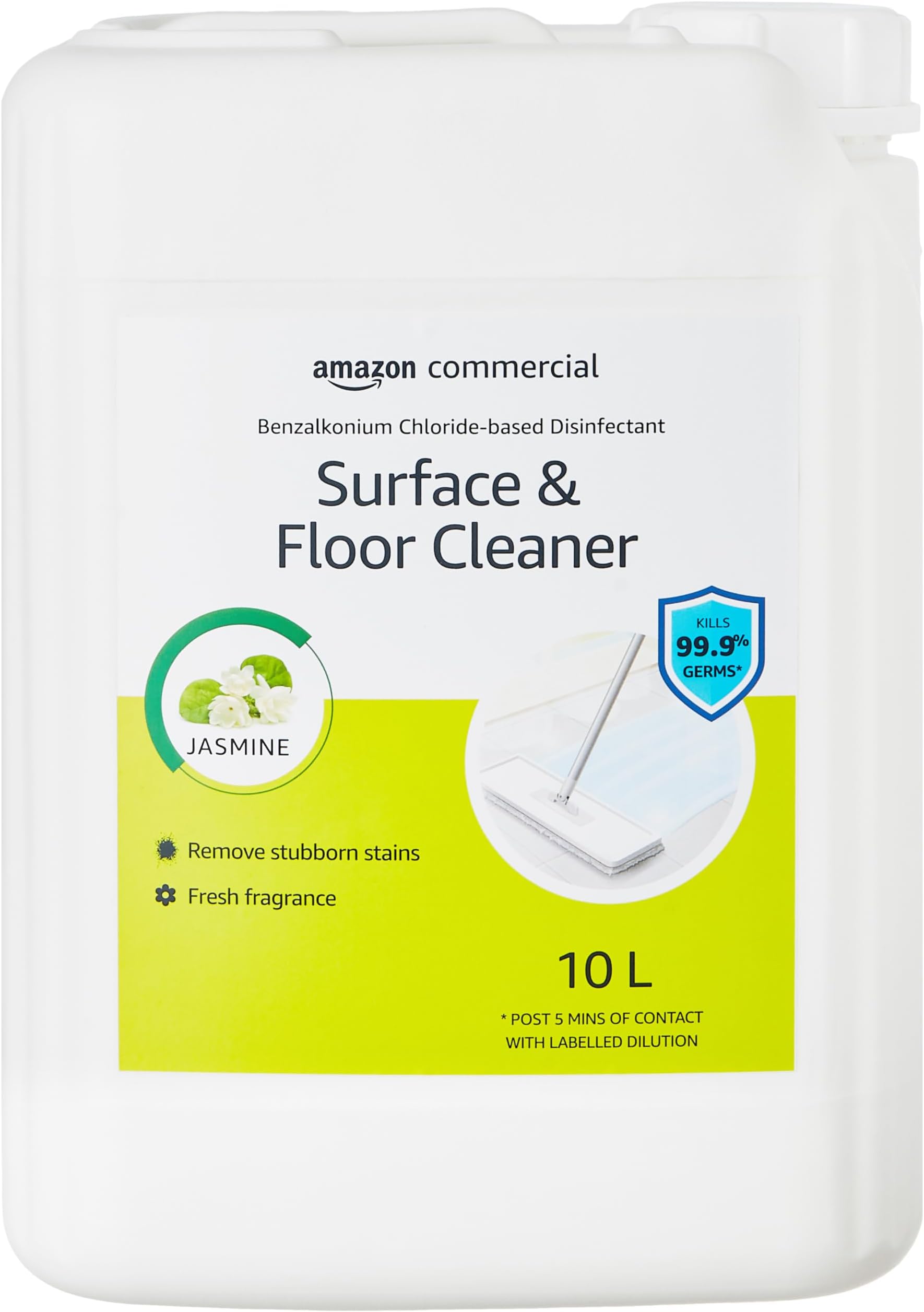 Amazon Commercial Surface & Floor Cleaner - Jasmine, 10 L pack : Amazon ...