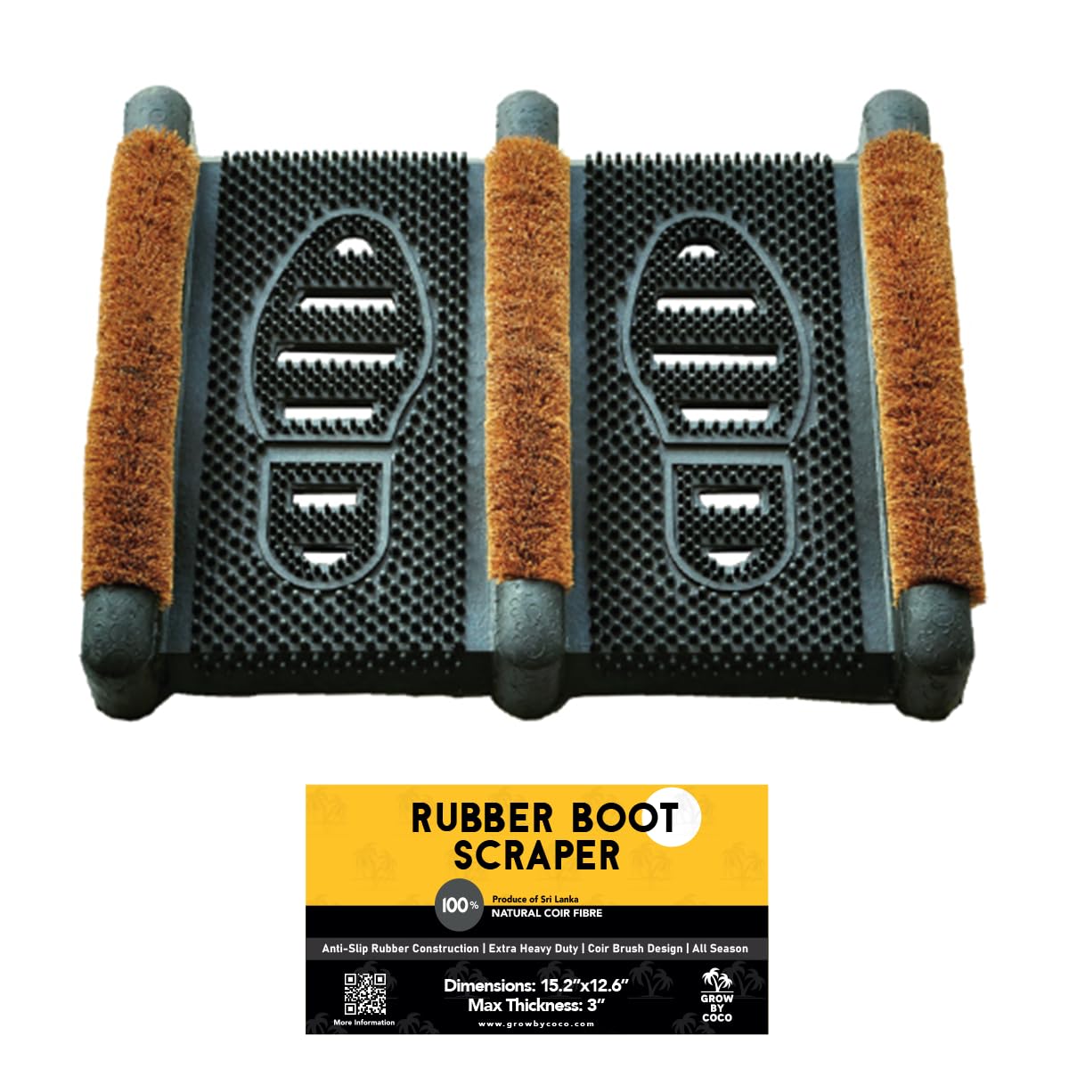 Amazon.com: GrowByCoco Rubber Boot Scraper | Mud Scrubber Rubber Mat ...
