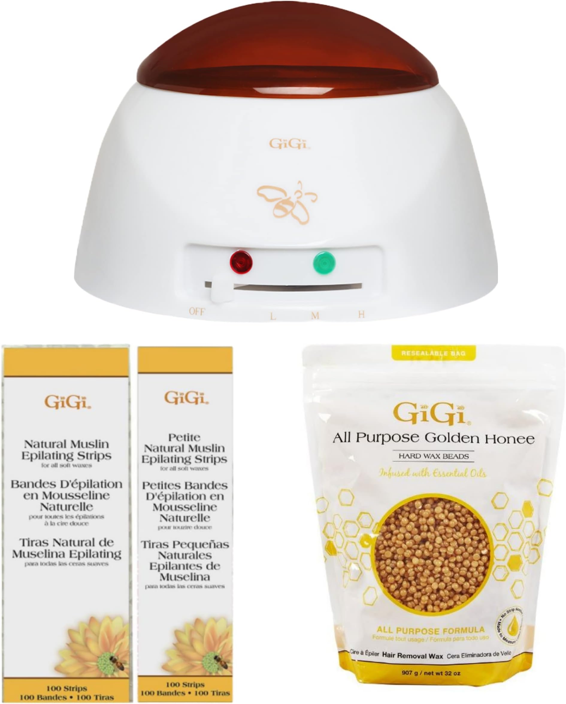 Amazon.com: GiGi Multipurpose Wax Warmer, Petite & Small Muslin Strips ...