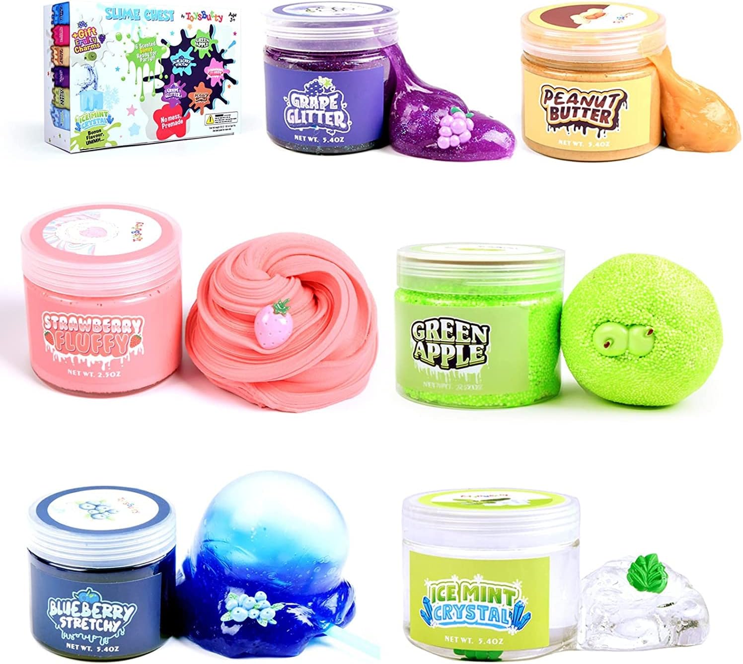 ToysButty Make Slime Kit for Girls Boys, 6 Pack Different Scented ...