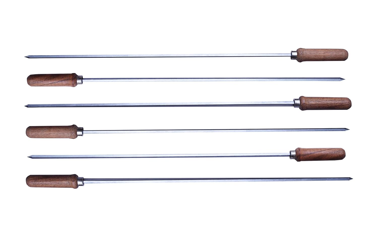 Savi Stainless Steel 6mm X 24 In Bbq/Tandoor/Kabab Skewers (6 Pc ...
