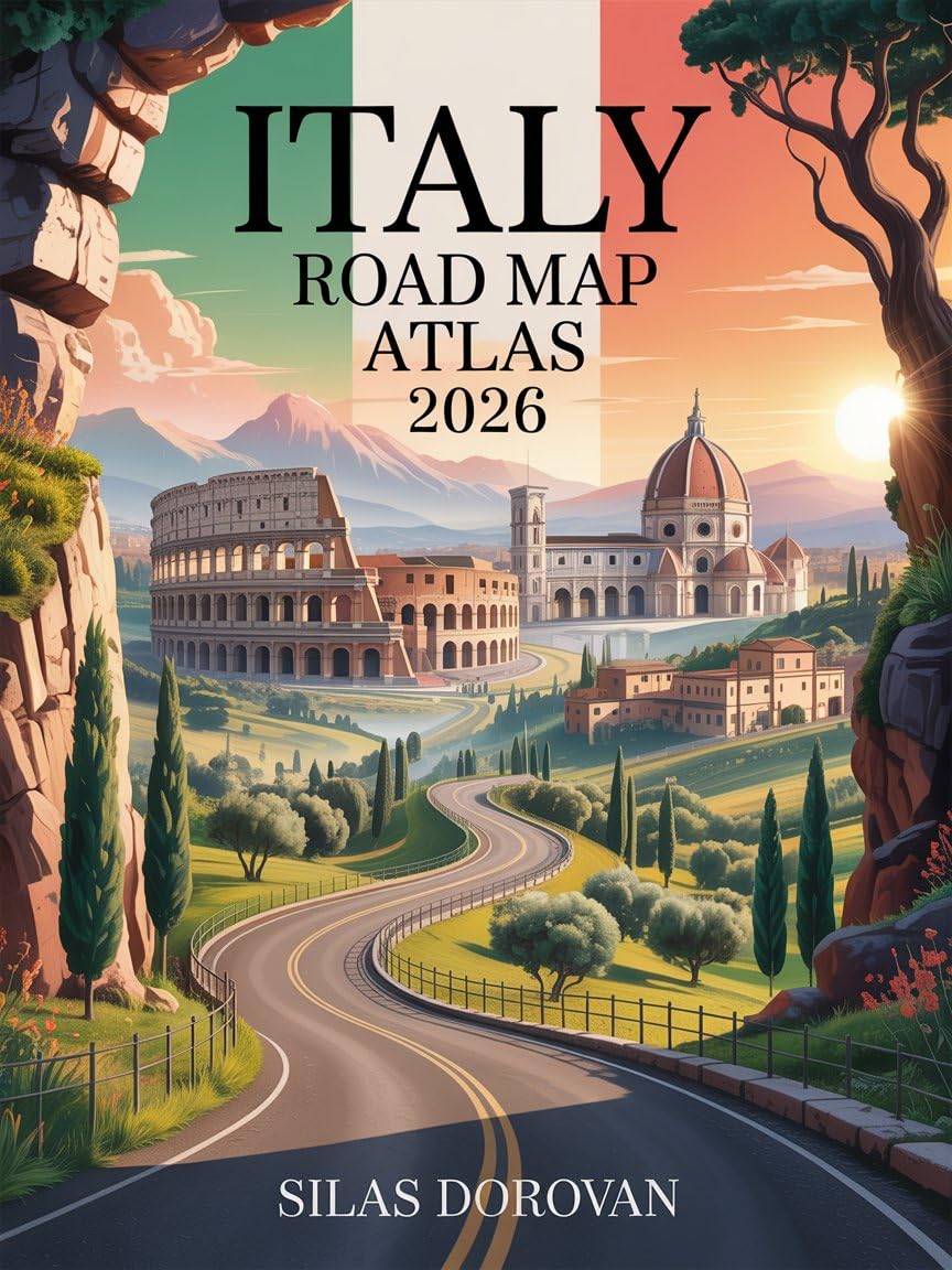 Amazon.com: Italy Road Map Atlas 2026: Full-Colored City Maps, Scenic ...