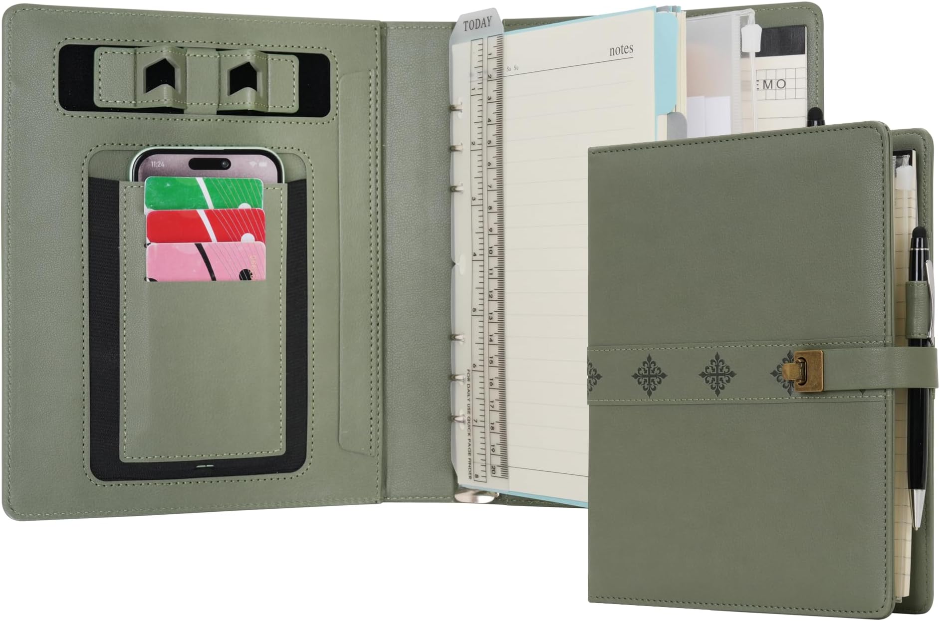 Amazon.com : WASON A5 Journal Binder PU Leather Composition Notebook ...