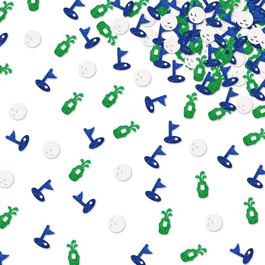 Amazon.com: 120pcs Golf Confetti, Golf Party Table Confetti, Green&Blue ...